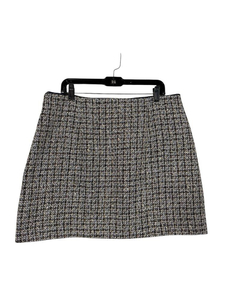 LOFT TWEED METALLIC MINI SKIRT